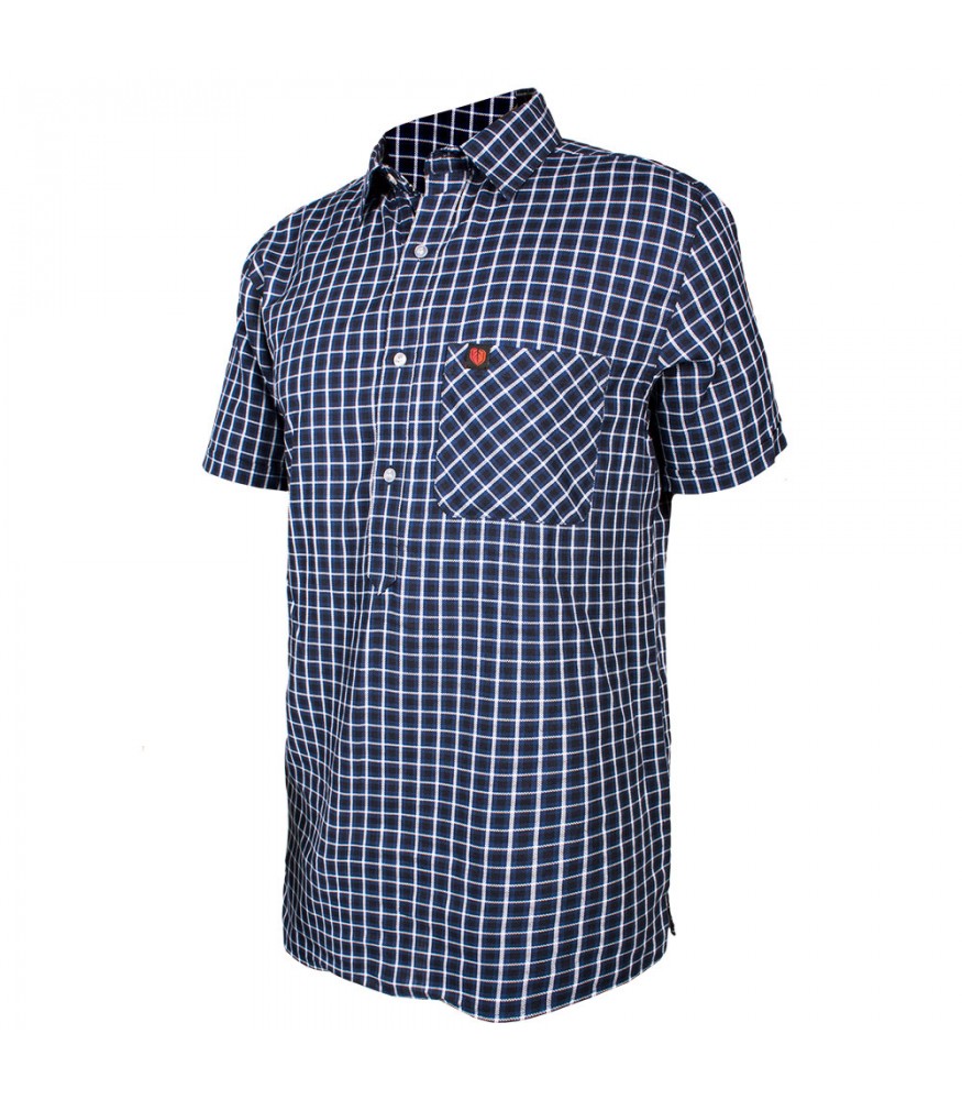 Men's Checkmate Shirt - Blue and Black / White | Stoney Creek Rural Gear