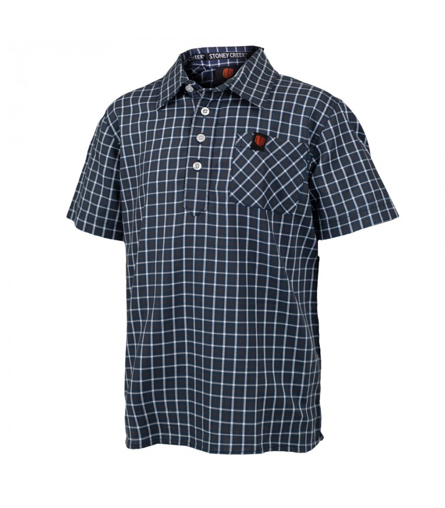 Kid's CheckKid Shirt - Original Navy and Original Fuchsia - Stoney ...